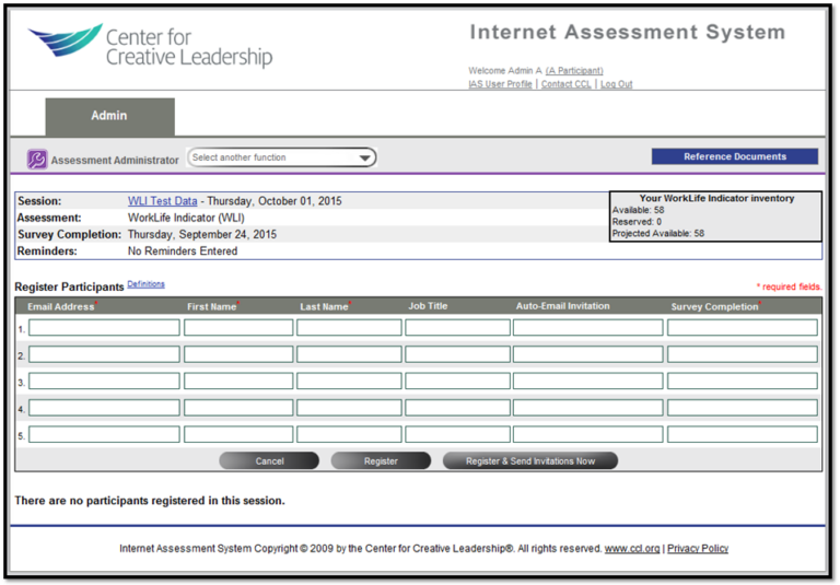 Assessment Admin Basic Steps – CCL Resources